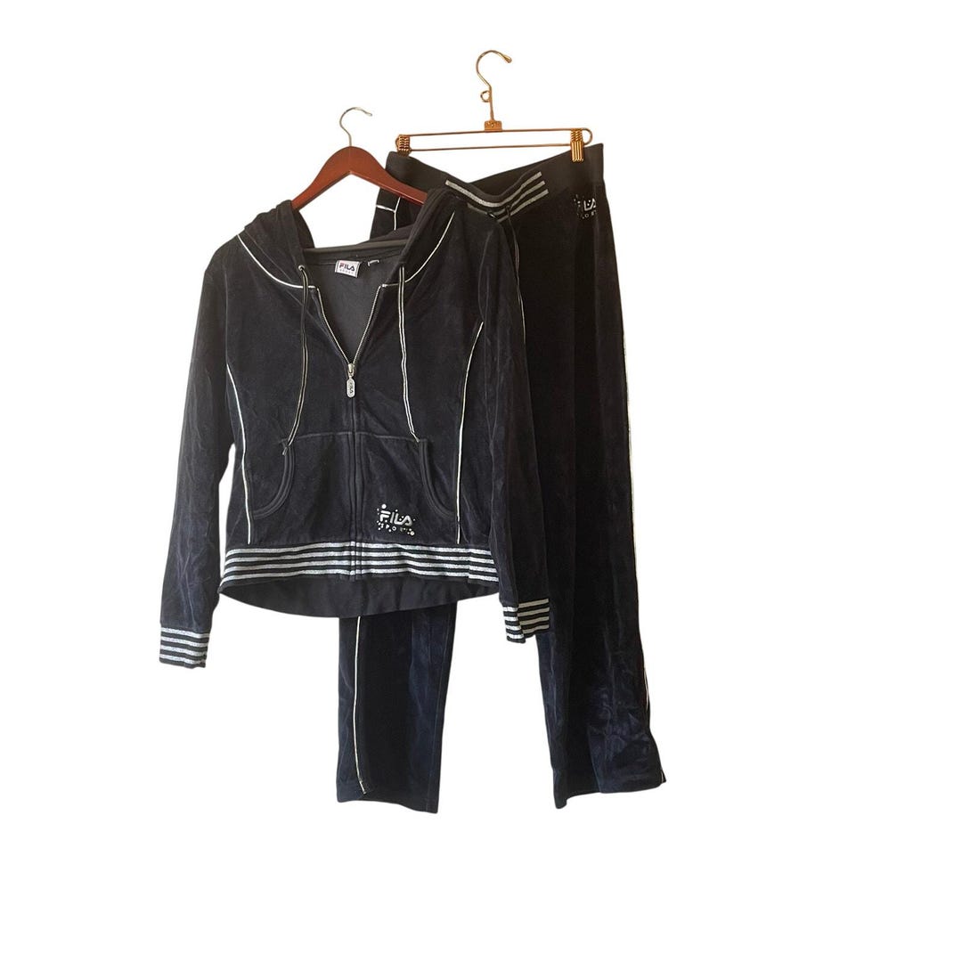 Vintage Y2k Velour Fila Track Suit Size Xlarge - Etsy