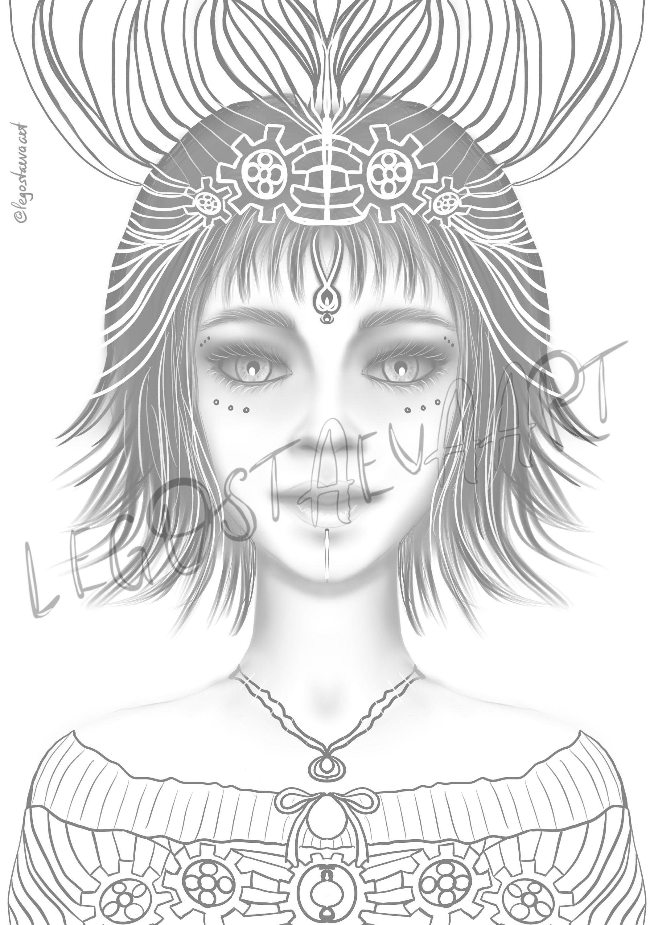 Adult Alien Coloring Pages