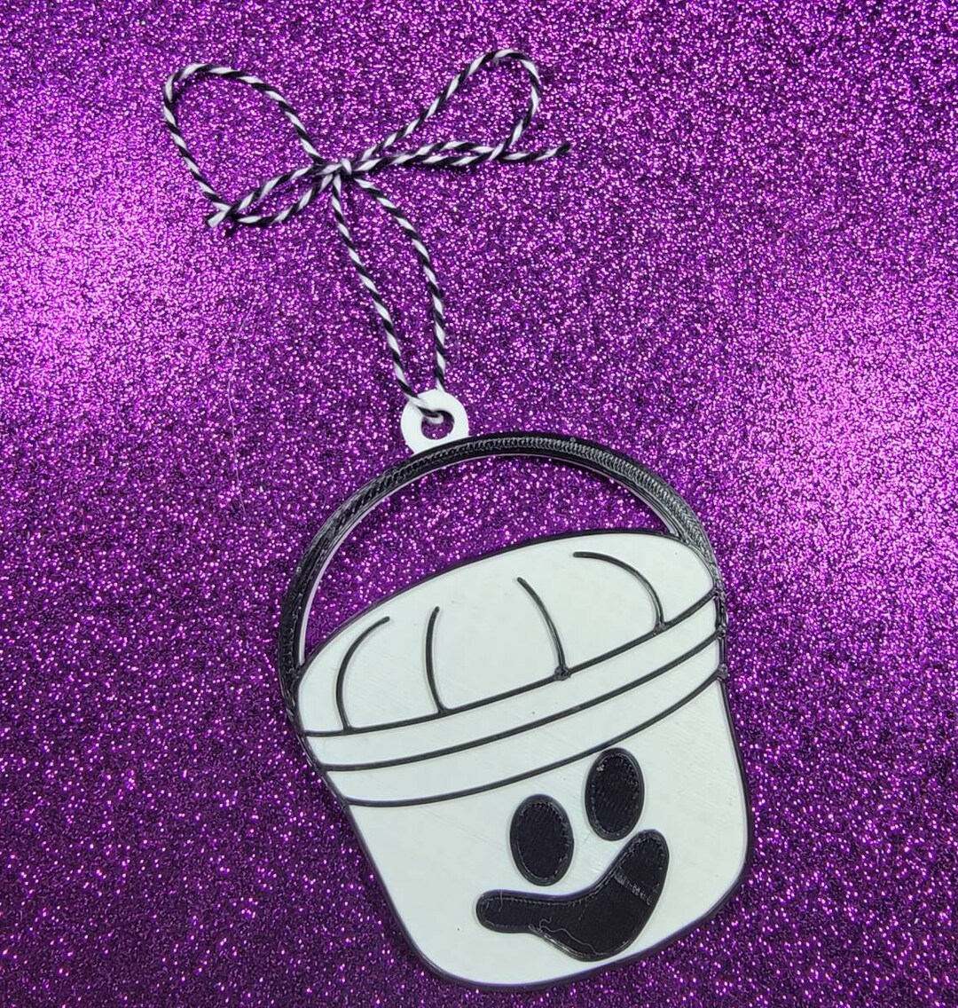 Halloween Ghost Bucket 3D Printed Spooky Christmas Ornament - Etsy