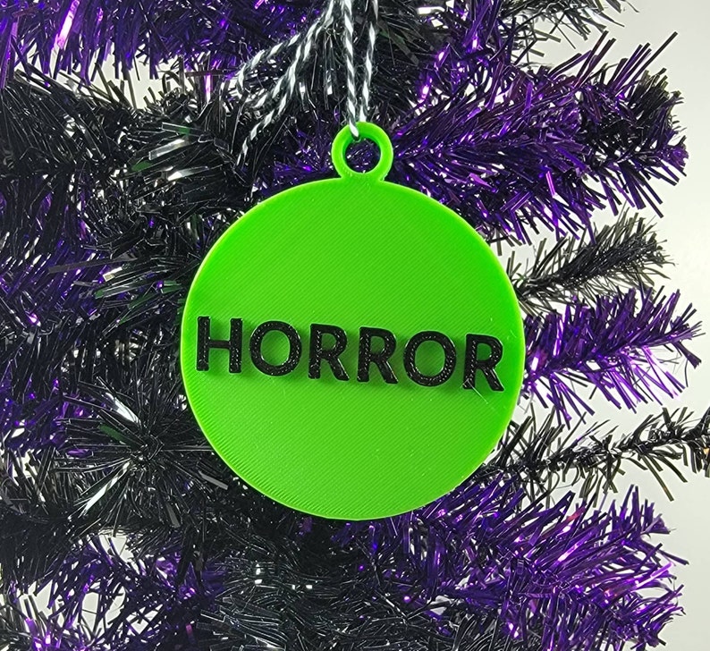 Horror VHS Sticker 3D Printed Spooky Christmas Ornament - Etsy