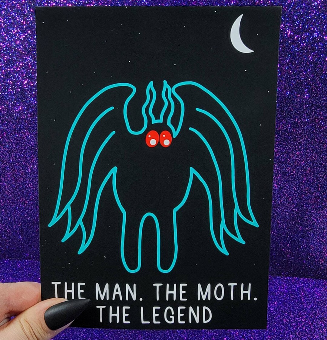 Mothman the Man the Moth the Legend Art Print 5"x7" - Etsy