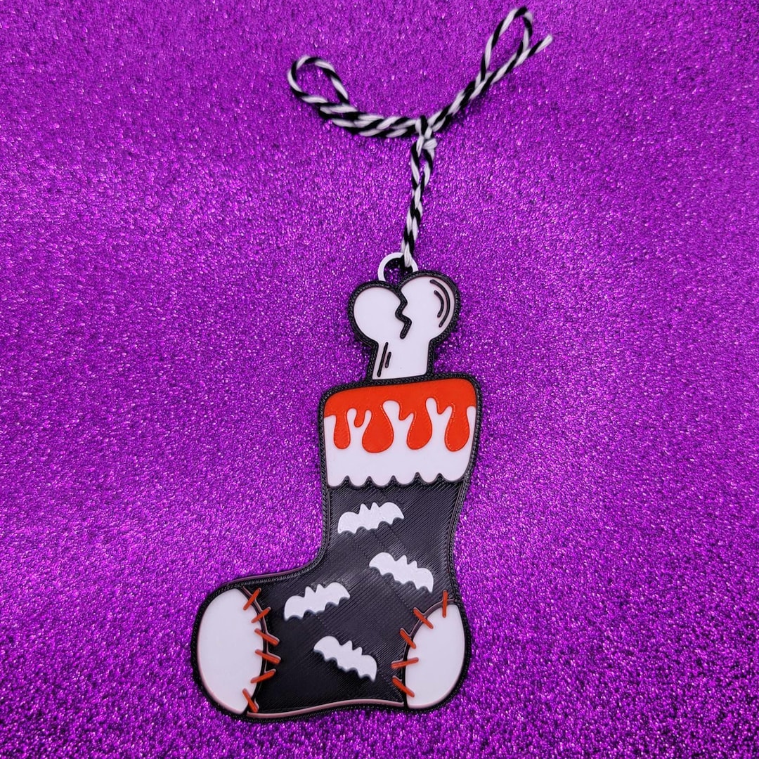 Spooky Christmas Stocking 3D Printed Creepmas Ornament - Etsy