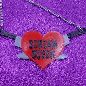 Scream Queen Statement Necklace, Horror Movie Jewelry, Spooky ...