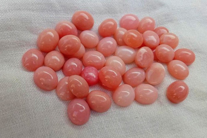 Rosa ópalo piedra preciosa cabochon suave natural rosa opal | Etsy
