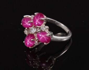 Red Star Sapphire Rings | Etsy