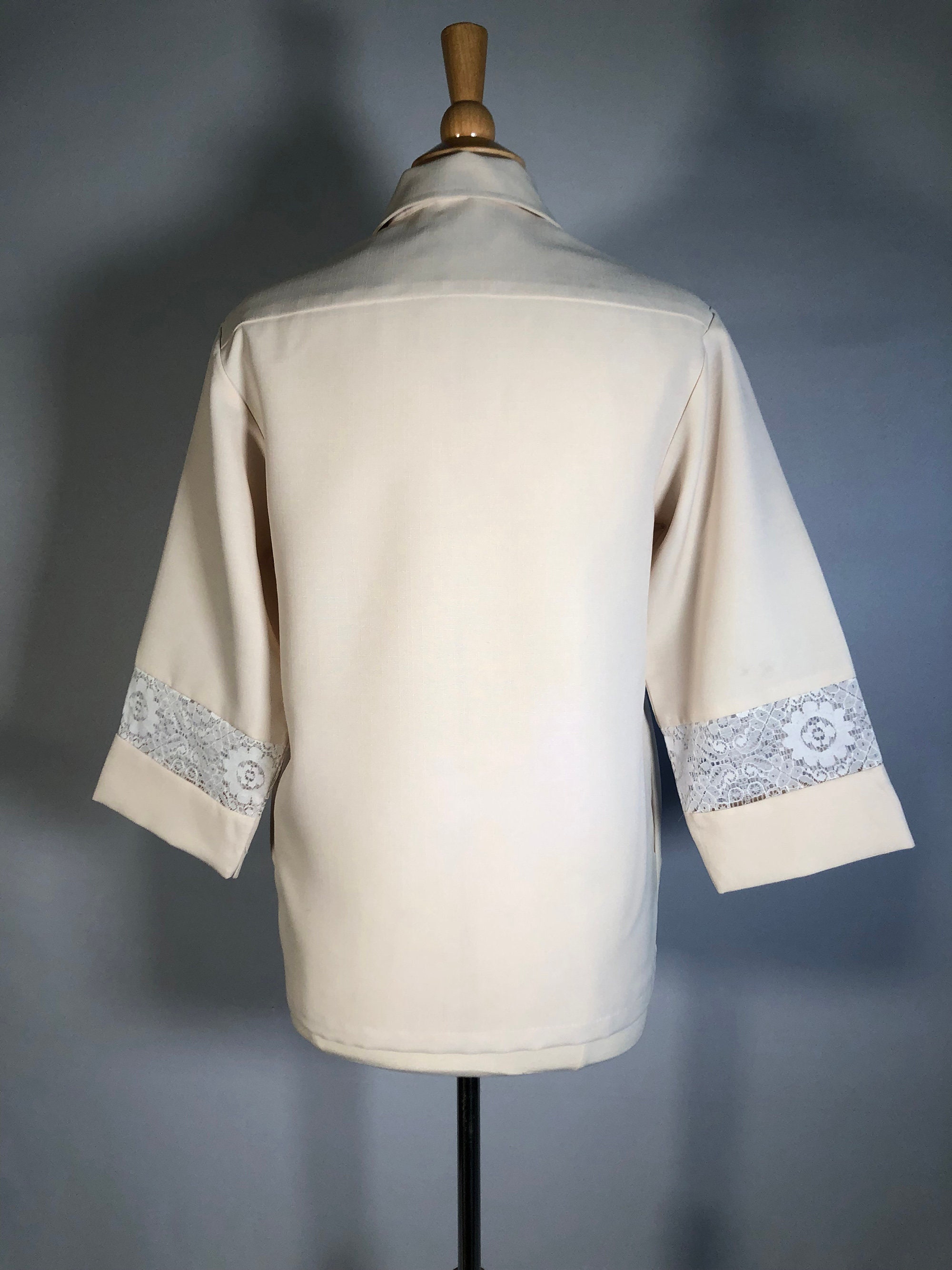 1970s Mens Hawaiian Lace Inset Dress Shirt by Beau Tiki - Etsy