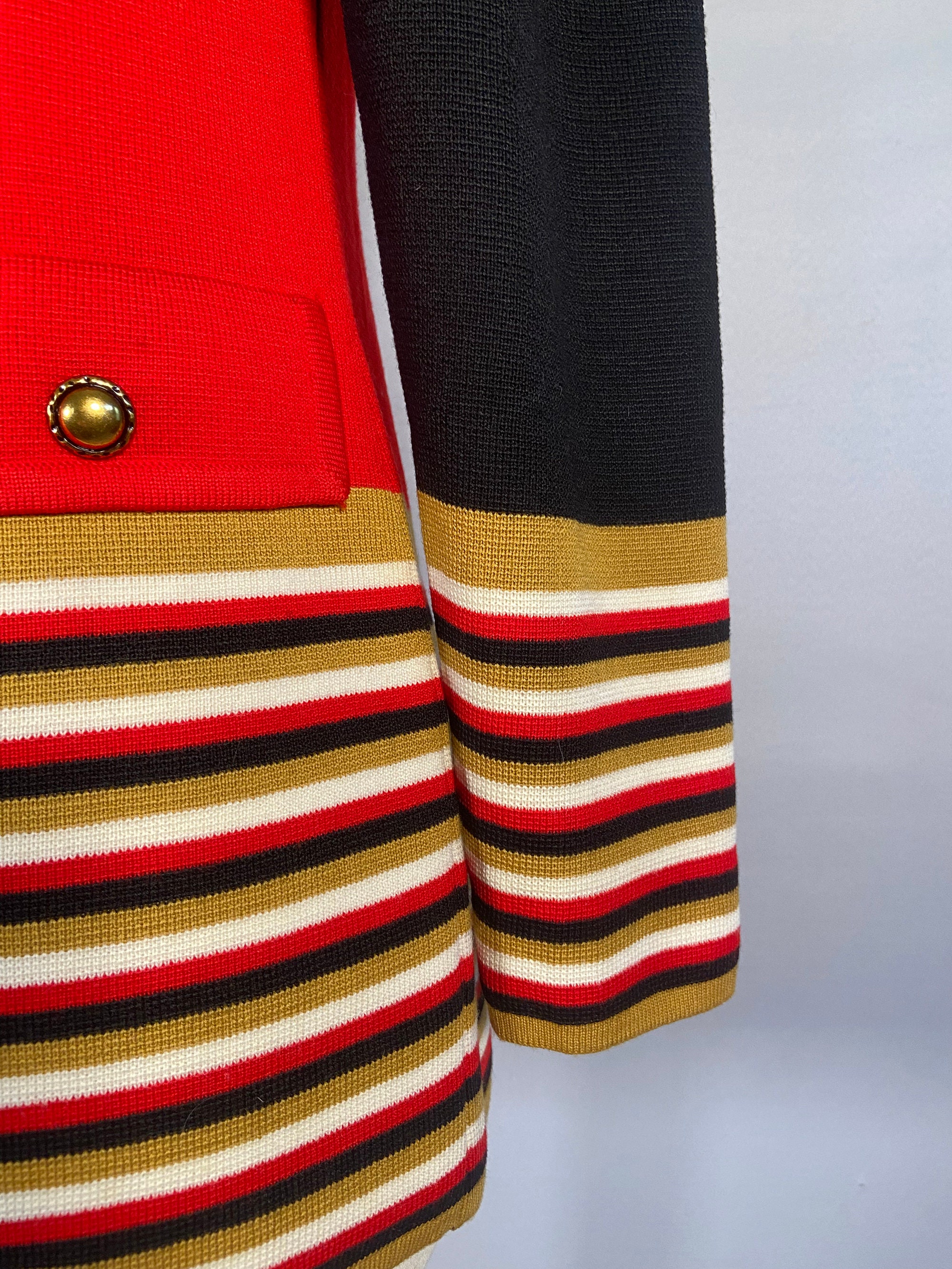 1960s Interlocking Striped Cardigan by Keiger LTD - Etsy