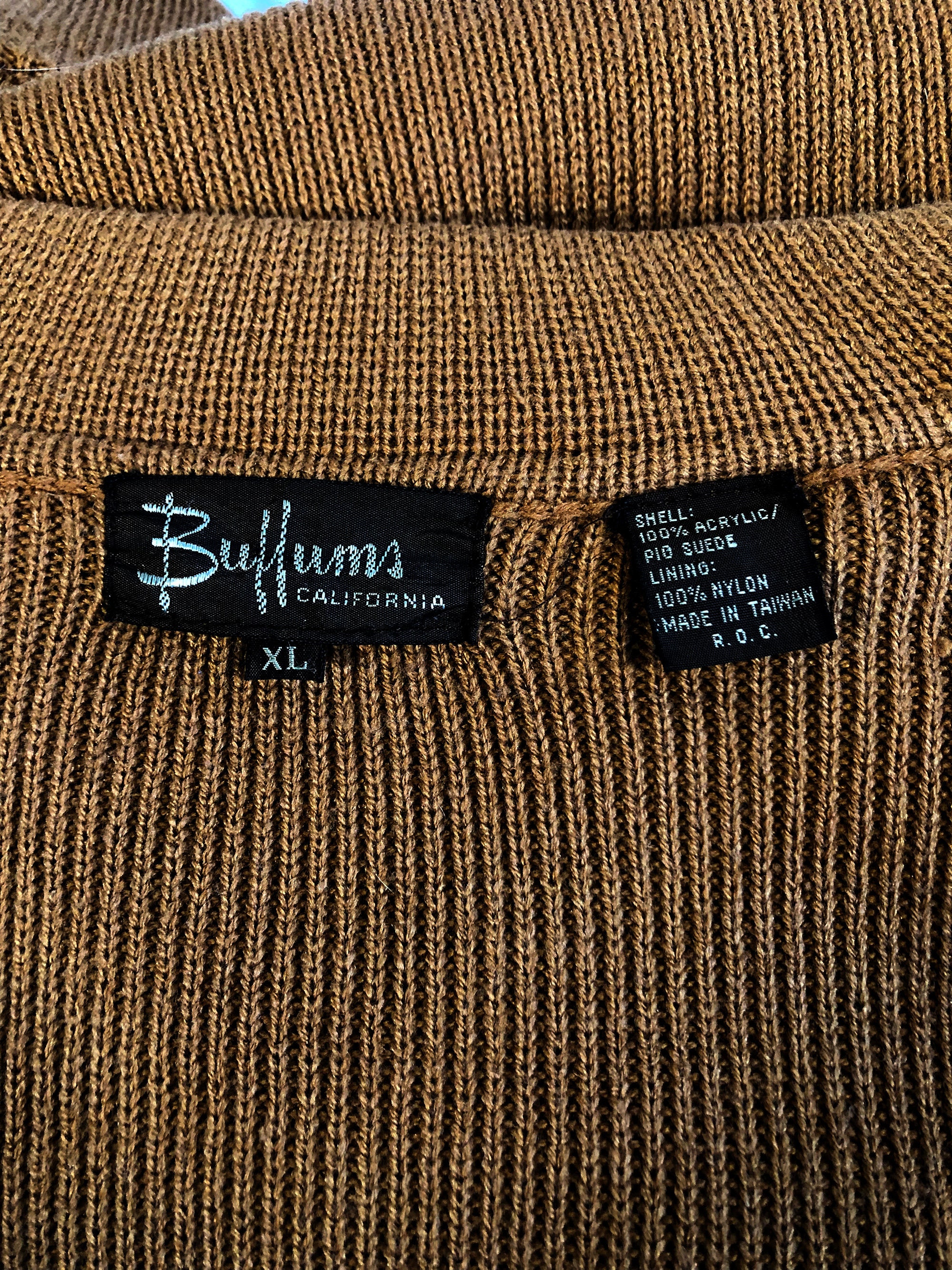 1970s Men's Suede & Sweater Cardigan by Buffums - Etsy