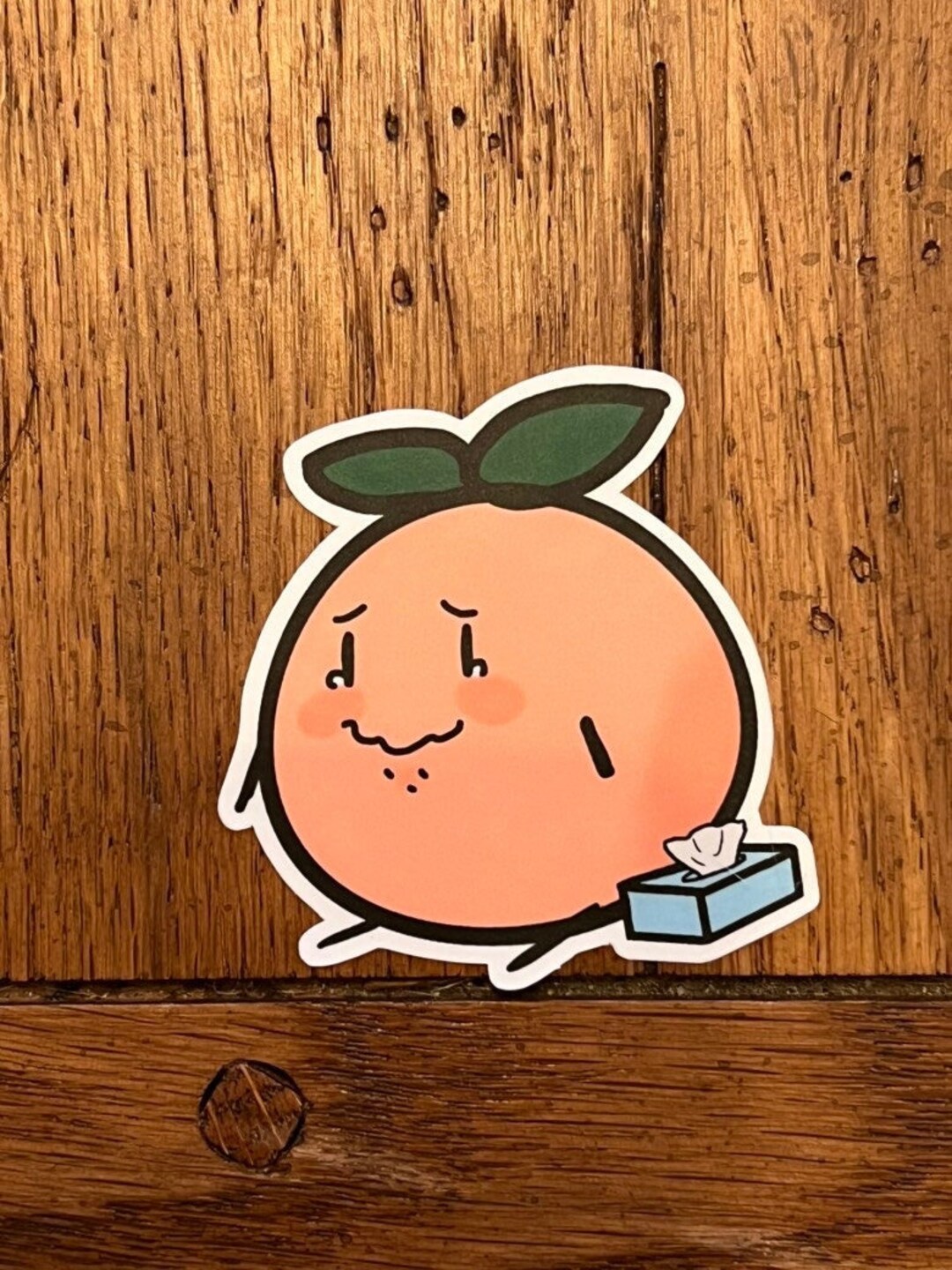 Peachy Buns Crying Sticker - Cute - Kawaii - Peach Sticker - Laptop ...