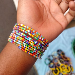 Spring Beaded Bracelets, Bracelets for Kids and Adults, Multicolored ...