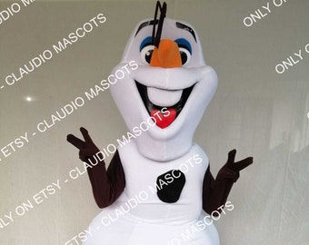 Frosty Snowman Frozen Cartoon Mascot Costume Professional Holiday ...