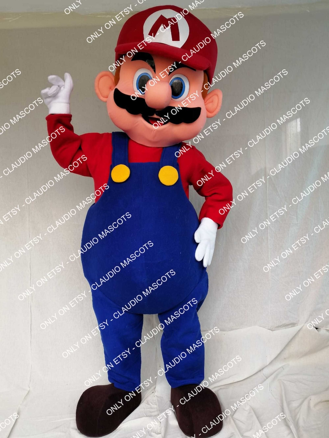 Mario Red Plumber FREE SHIPPING Mascot Costume Holiday Christmas - Etsy