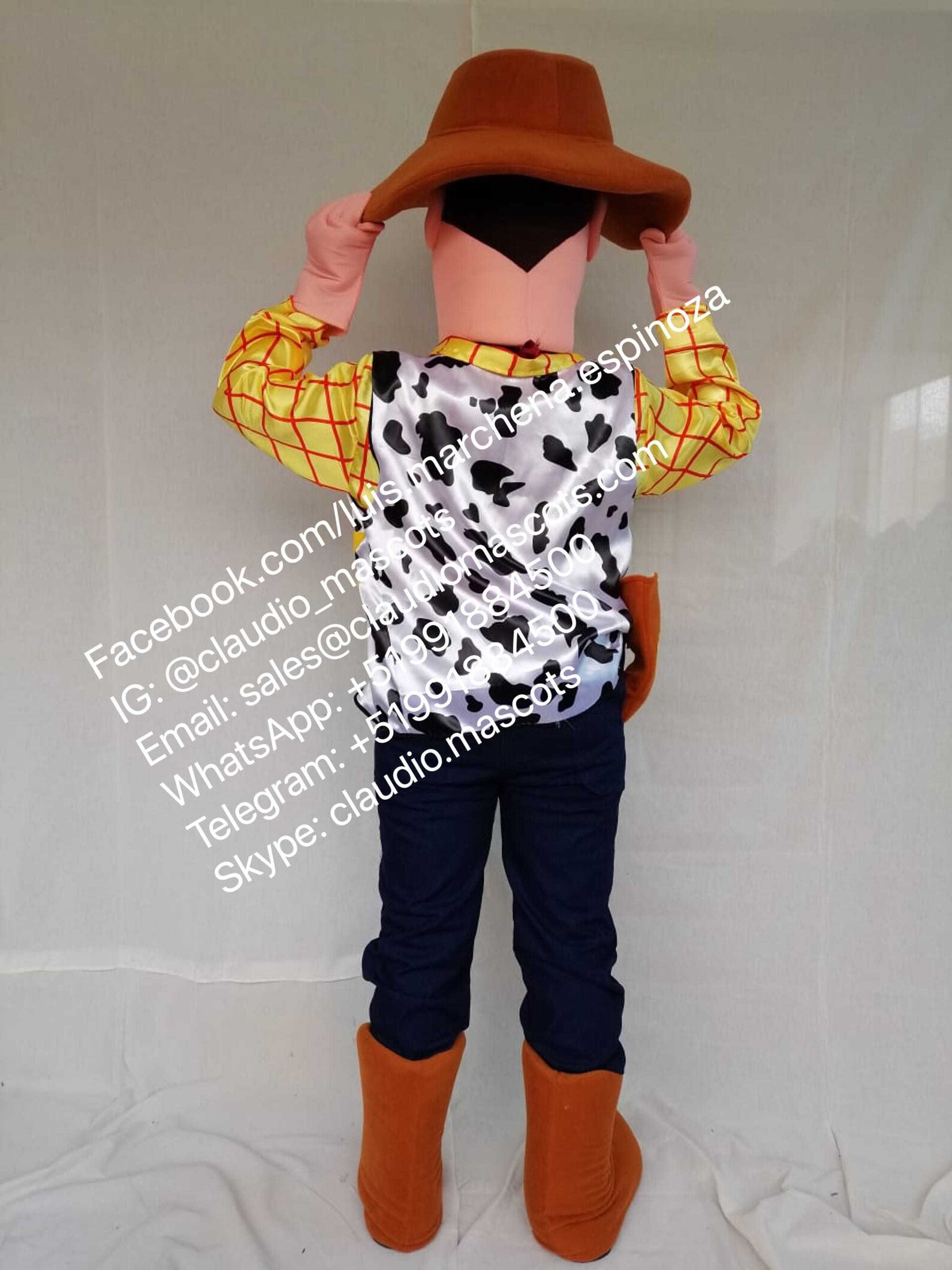 Woody Cowboy FREE SHIPPING Mascot Costume Easter Holiday Christmas ...