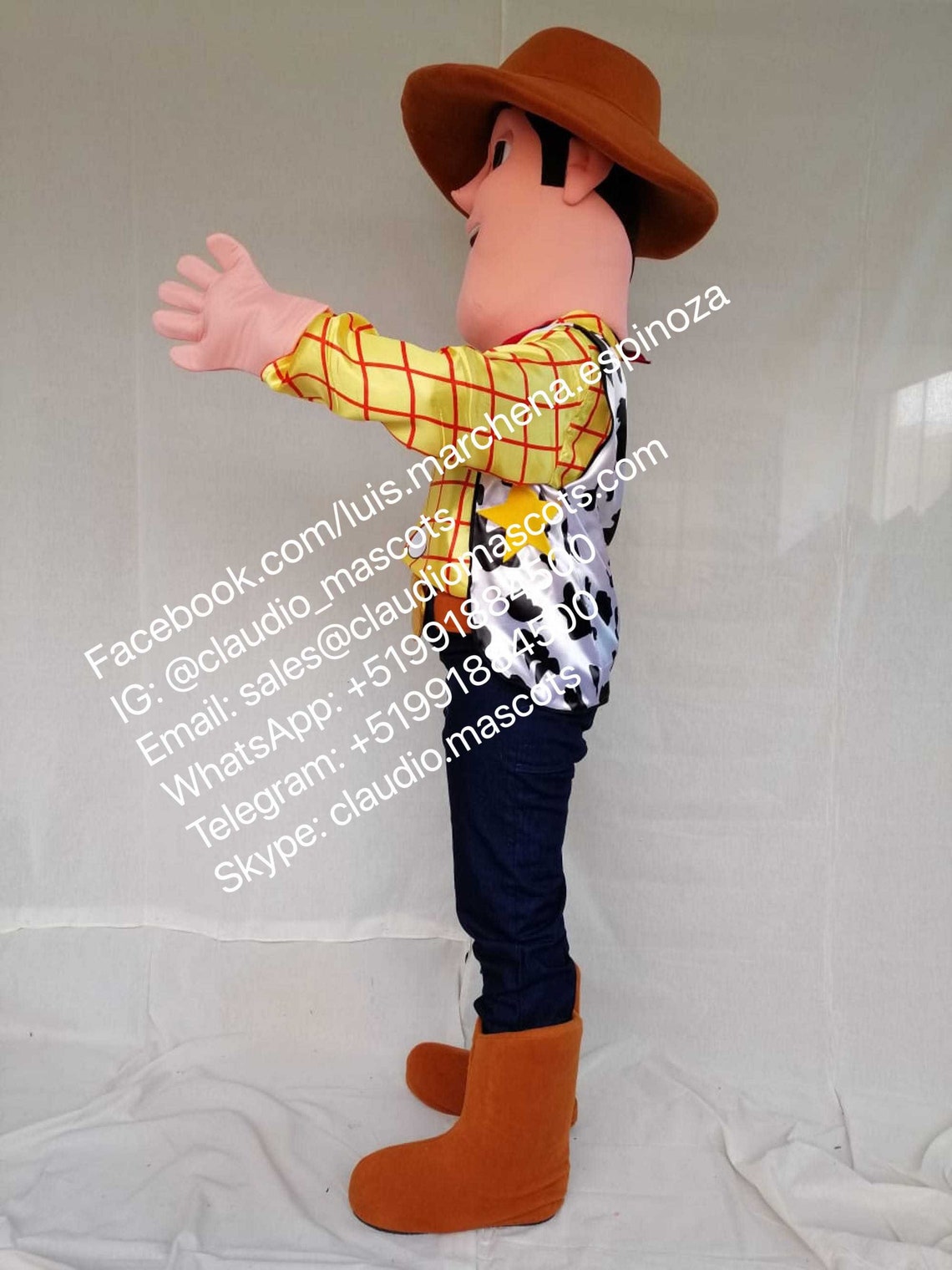 Woody Cowboy FREE SHIPPING Mascot Costume Easter Holiday Christmas ...