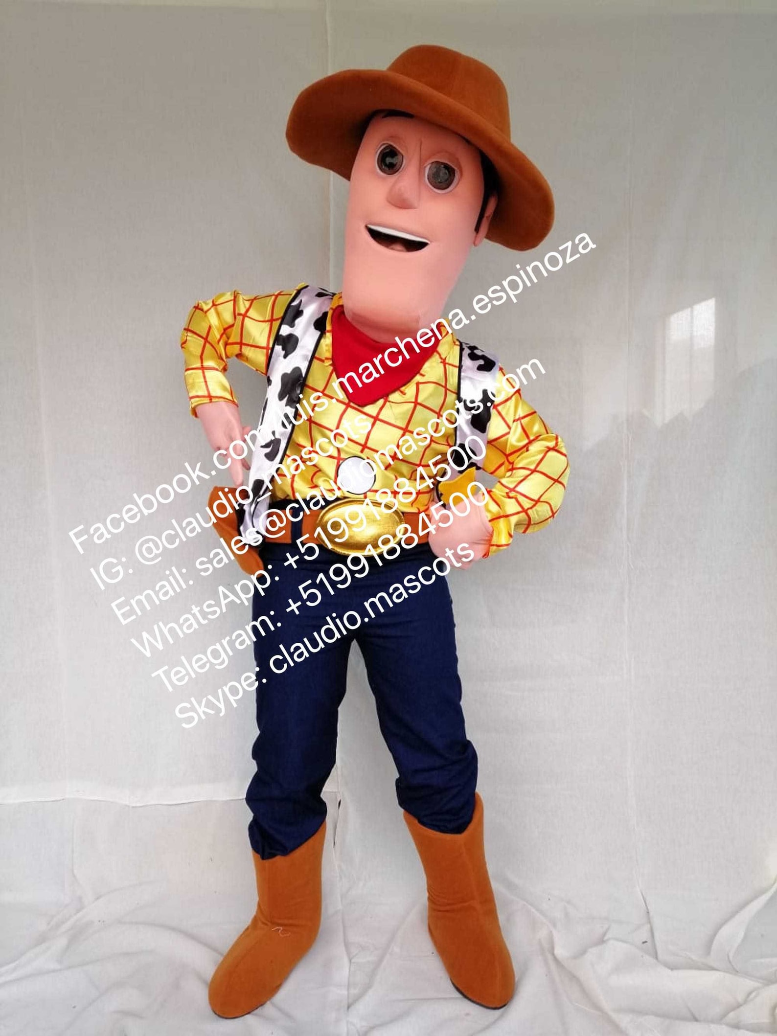 Woody Cowboy FREE SHIPPING Mascot Costume Easter Holiday Christmas ...
