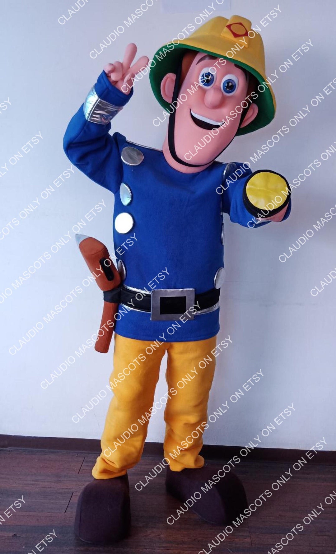 Fireman Mascot Costume FREE SHIPPING Fightfire Man Easter Holiday ...