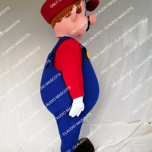 Mario Red Plumber FREE SHIPPING Mascot Costume Holiday Christmas - Etsy
