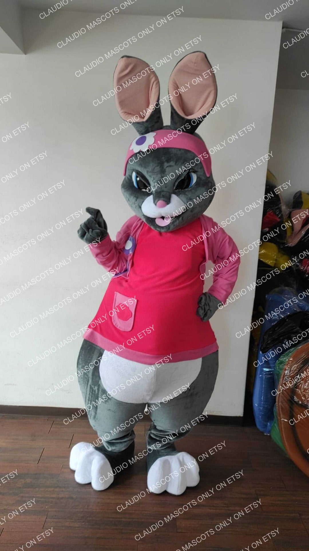 Easter Bunny FREE SHIPPING Lilly Gray Mascot Costume Easter Holiday ...