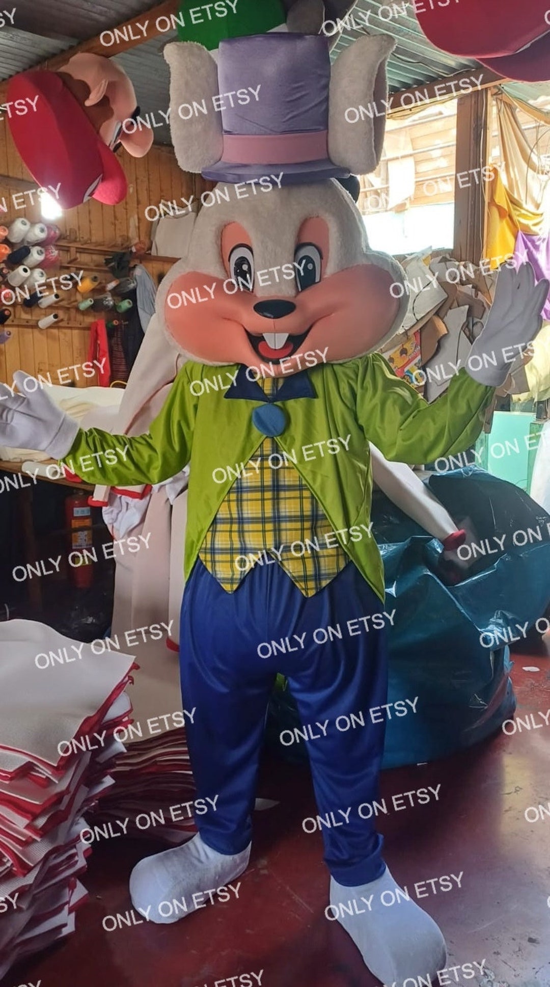 Easter Bunny Mascot Costume Easter Holiday Professional - Etsy