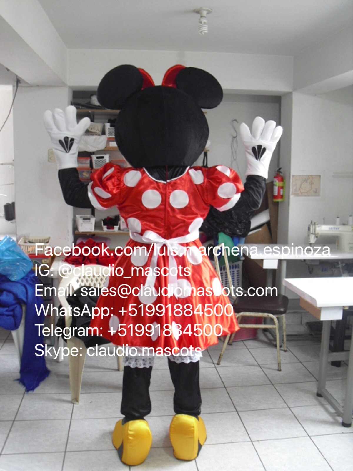Minnie Mouse Mascot Costume Adult Cartoon Character Costume | Etsy