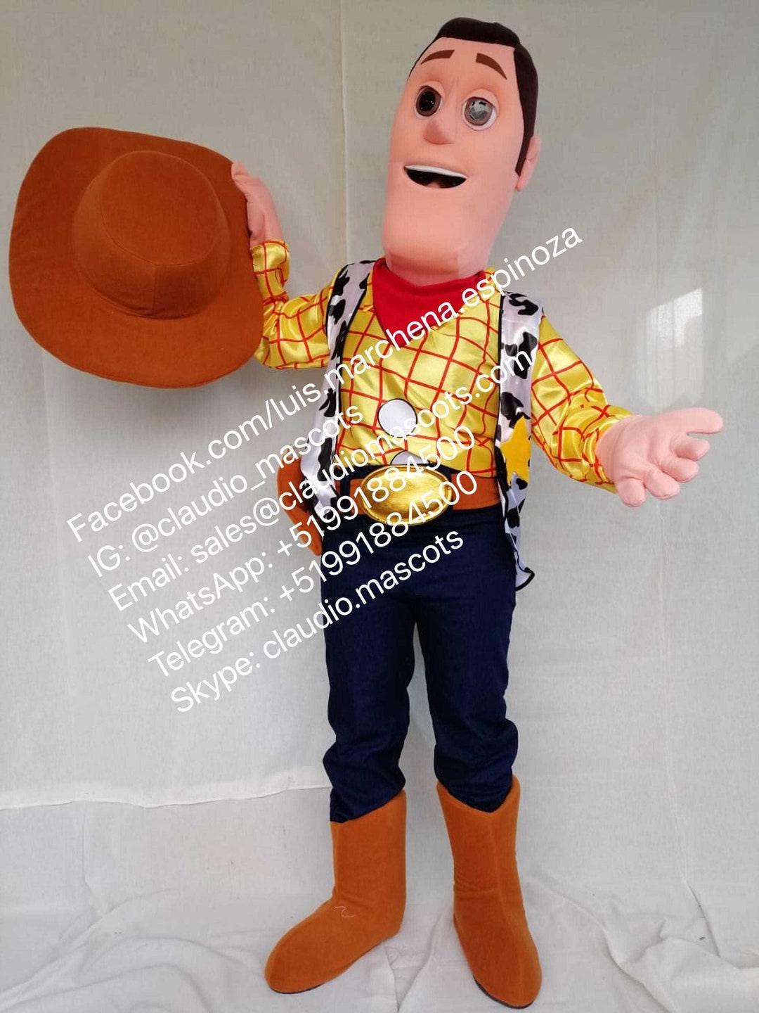 Woody Cowboy FREE SHIPPING Mascot Costume Easter Holiday Christmas ...