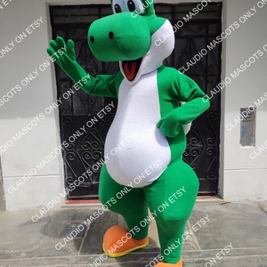 Yoshi Green Dinosaur FREE SHIPPING Mascot Costume Holiday Christmas - Etsy