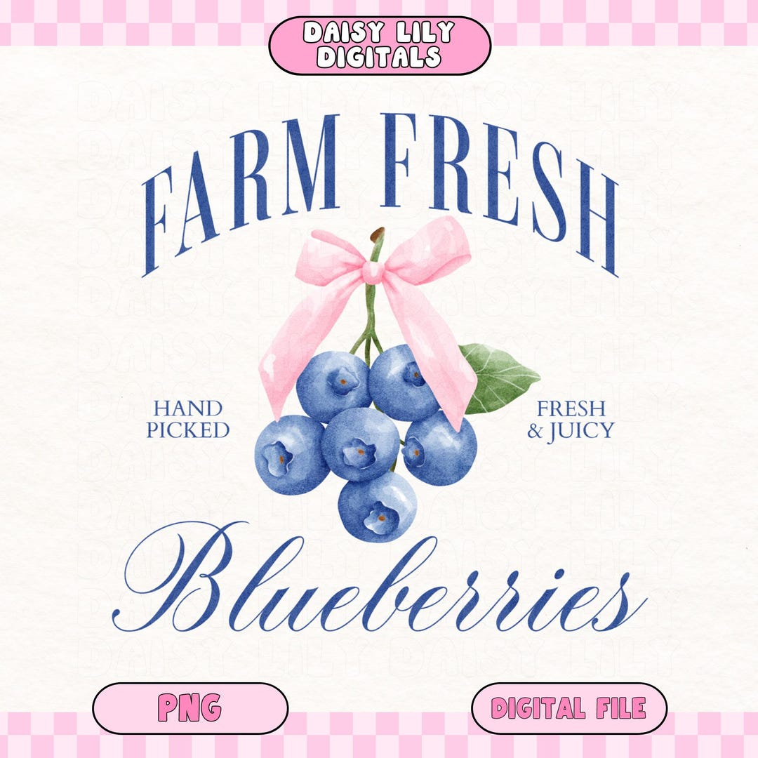 Farm Fresh Blueberries PNG Coquette Blueberry Shirt Blueberry Picking ...