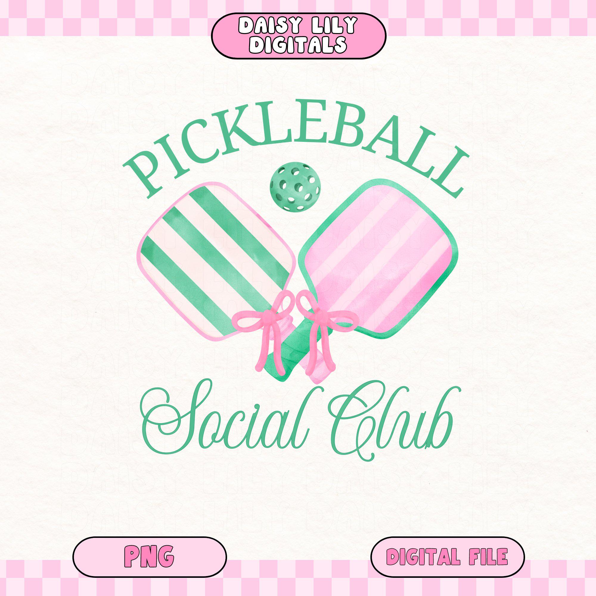 Preppy Coquette Png Pickleball Tee Design Pickleball Png Social Club ...
