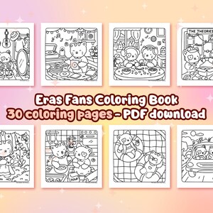 Eras Fans Coloring Pages | Bold and Easy | Instant Download Pdf - Etsy