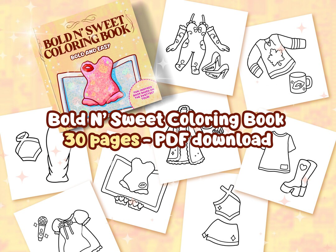 Bold N' Sweet Coloring Pages | Bold and Easy | FULL SET - 30 Pages ...
