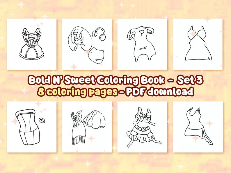 Bold N' Sweet Coloring Pages | Bold and Easy | Set 3 | Instant Download ...