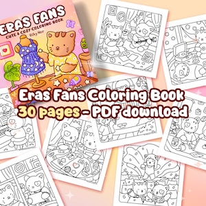 Eras Fans Coloring Pages | Bold and Easy | Instant Download Pdf - Etsy