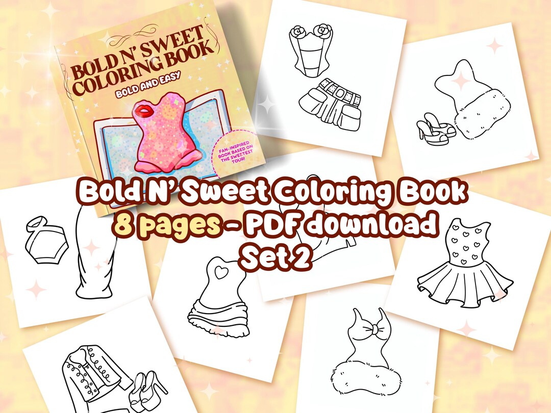 Bold N' Sweet Coloring Pages | Bold and Easy | Set 2 | Instant Download ...