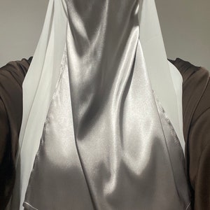 Elastic Satin-silk Half Niqab (choose Colour) - Etsy