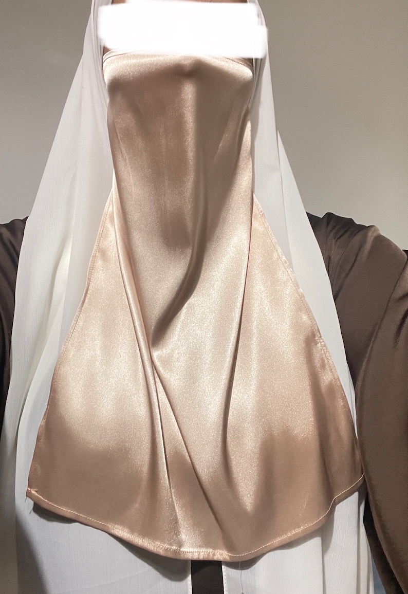 Elastic Satin-silk Half Niqab (choose Colour) - Etsy