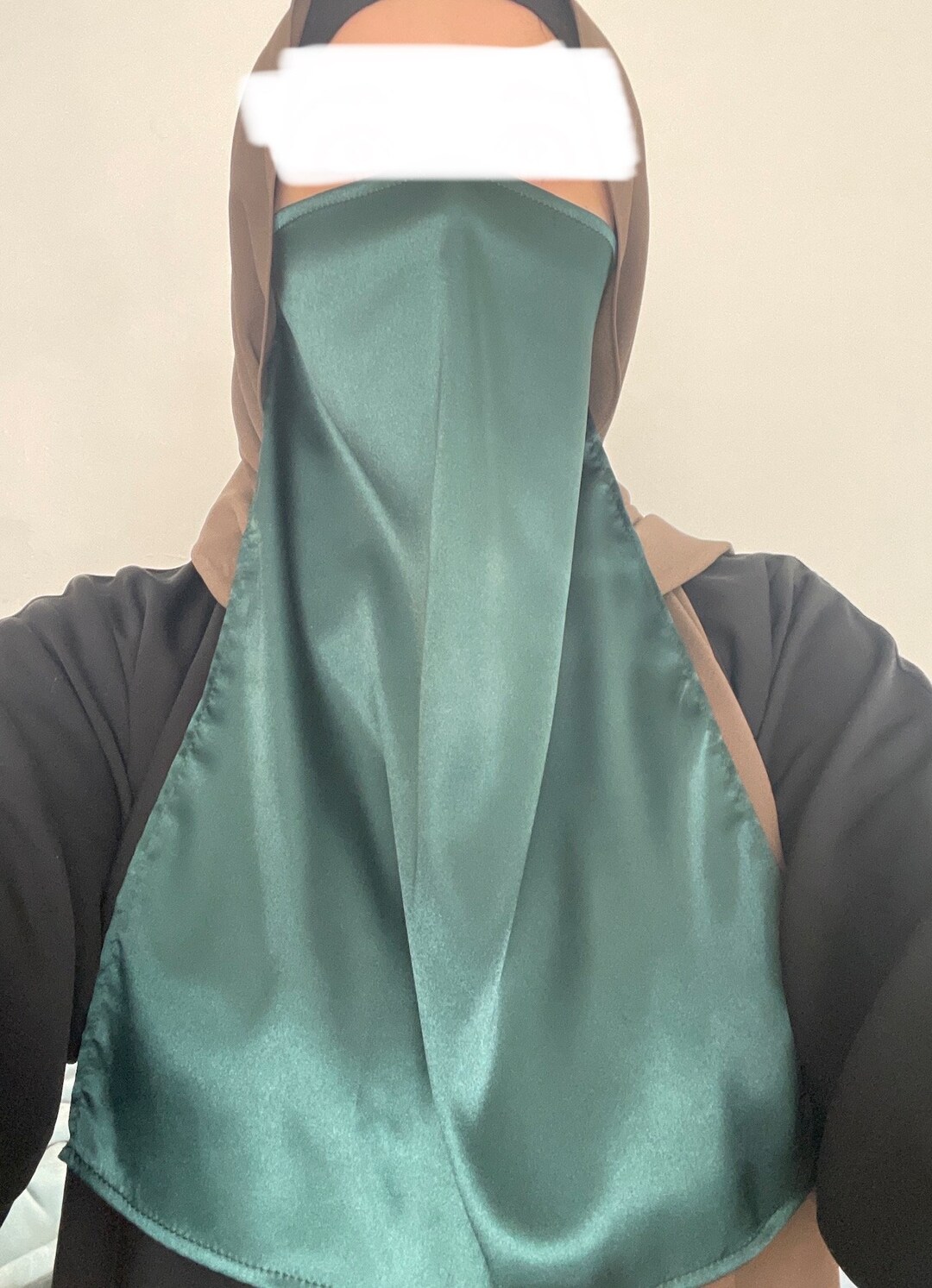 Elastic Satin-silk Half Niqab (choose Colour) - Etsy