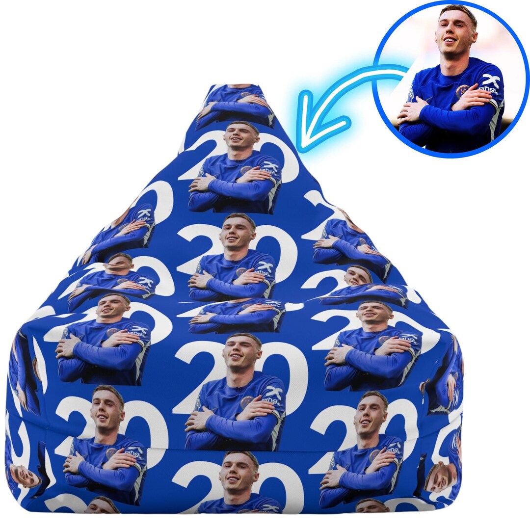 Personalized Cole Palmer Christmas Bean Bag Chair | Custom Face Bean ...