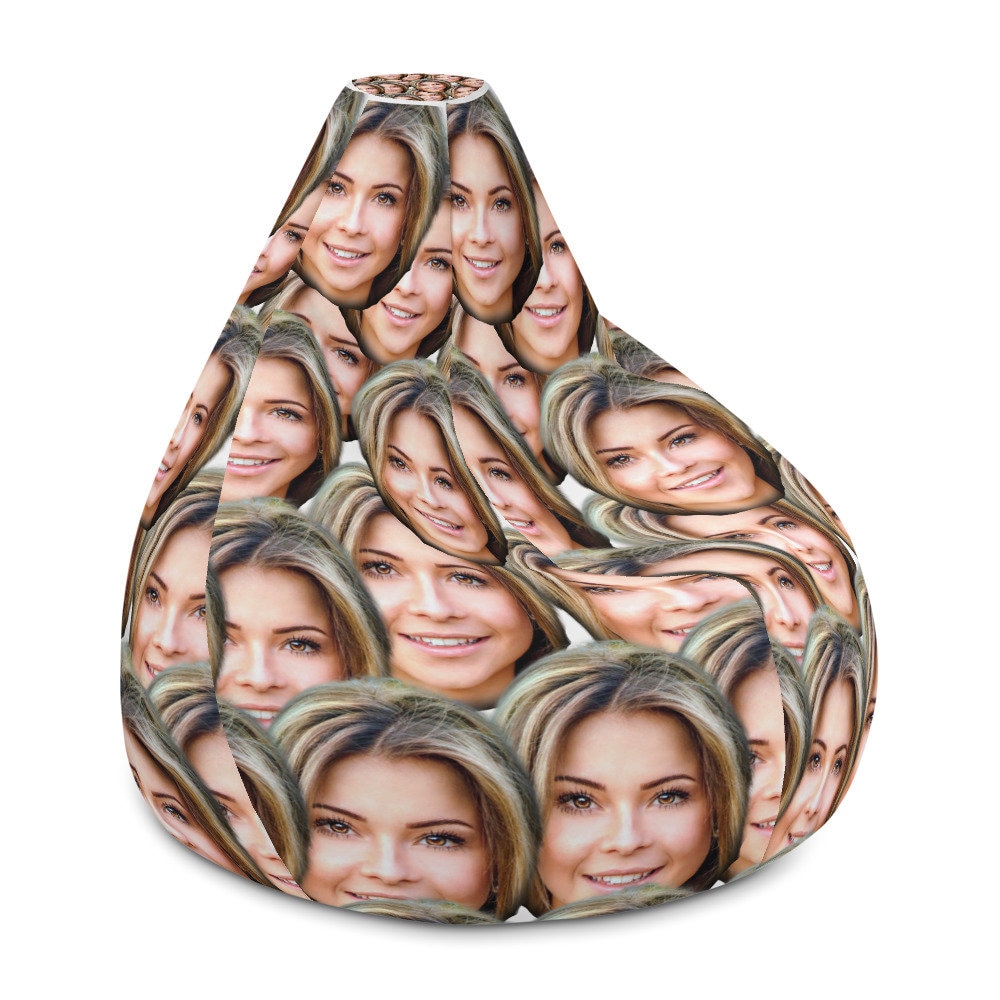 Personalized Bean Bag Chair Custom Face Bean Bag for Kids & Adults ...