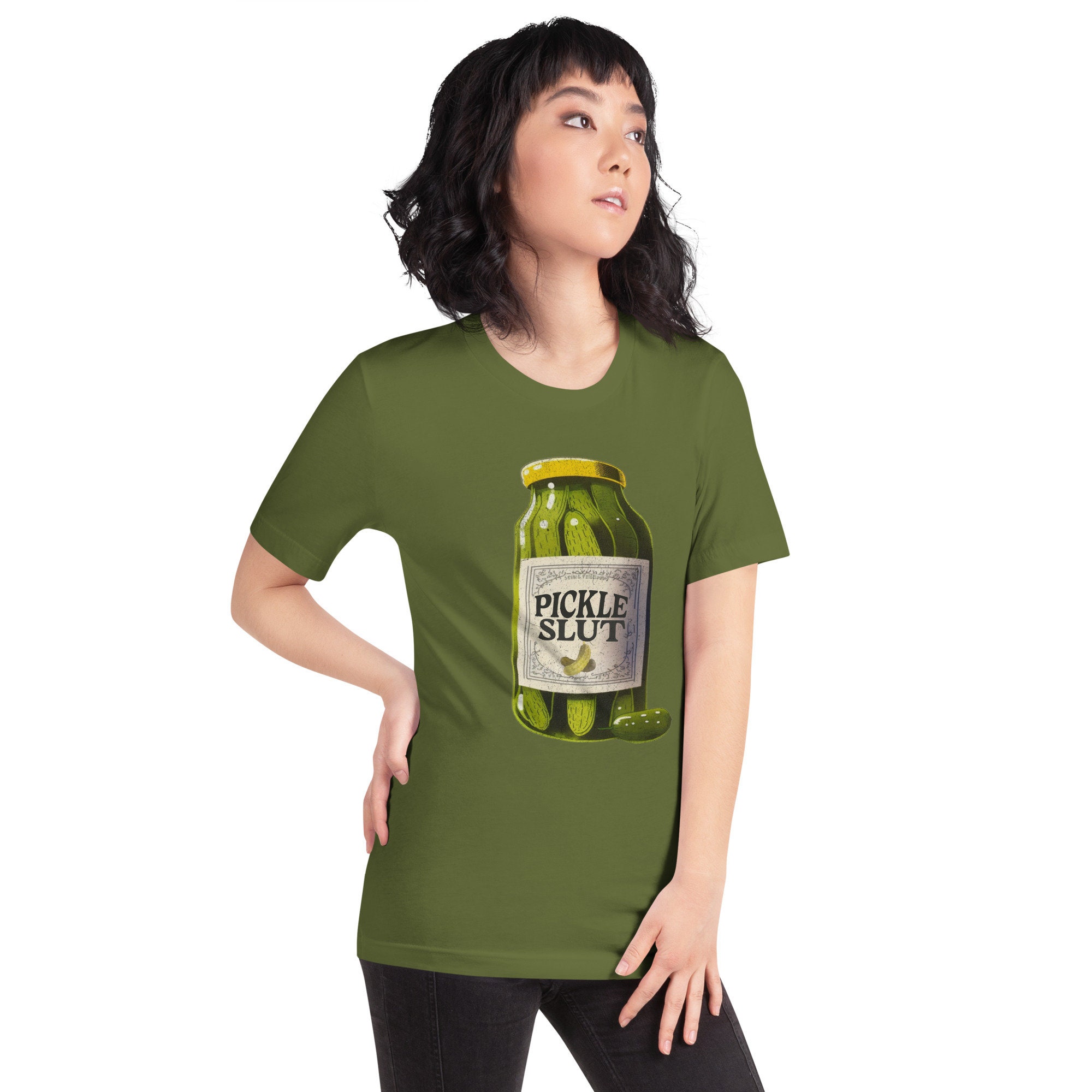 Funny PICKLE SLUT Shirt , Pickle Slut for Pickle Lovers Vintage Canned Pickle Pickle Squad ...