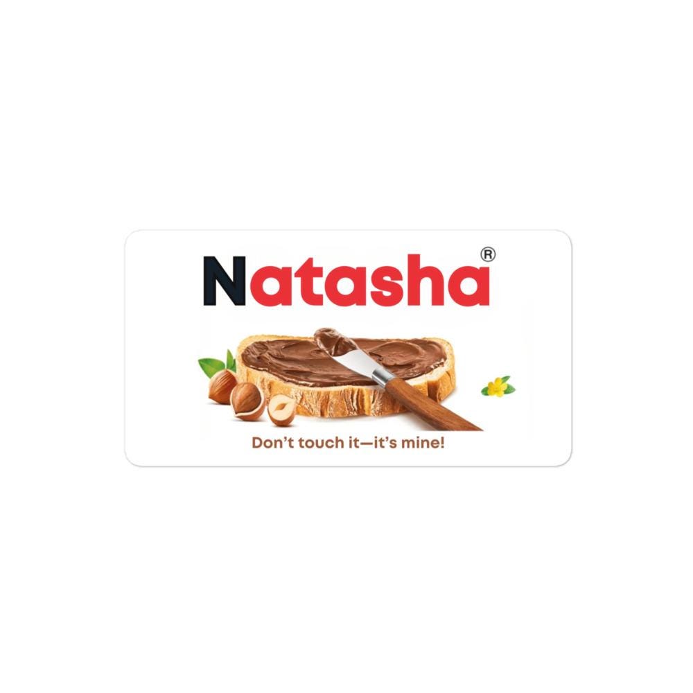 Customized Nutella Name Spread Label STICKER |nutella Gift Custom Name ...