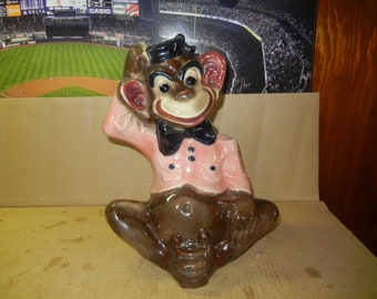 Ceramic Monkey Coin Bank - Etsy