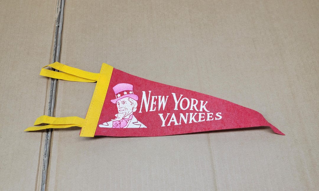 Vintage 1950's New York Yankees "uncle Sam" Mini Felt Pennant - Etsy