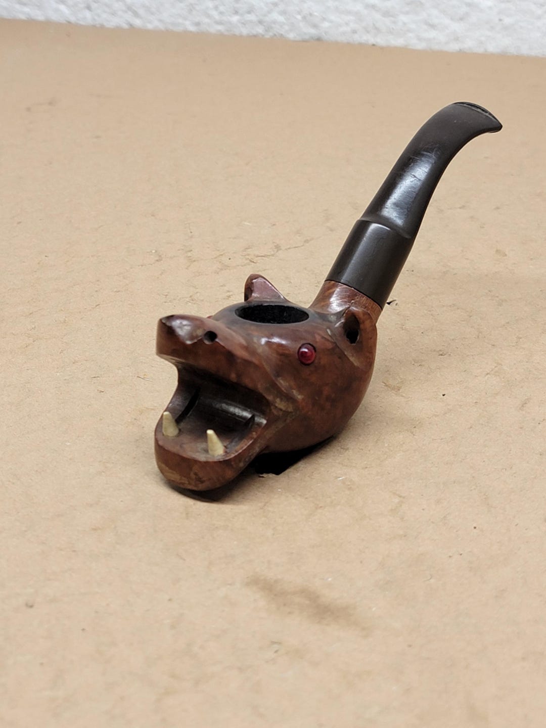 Vintage Hand Sculptured Italy Imported Briar dragon Head Estate Tobacco ...