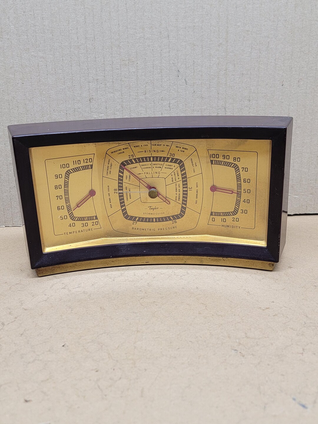 Vintage MCM Desktop Weather Station by Taylor Instruments - Barometer ...