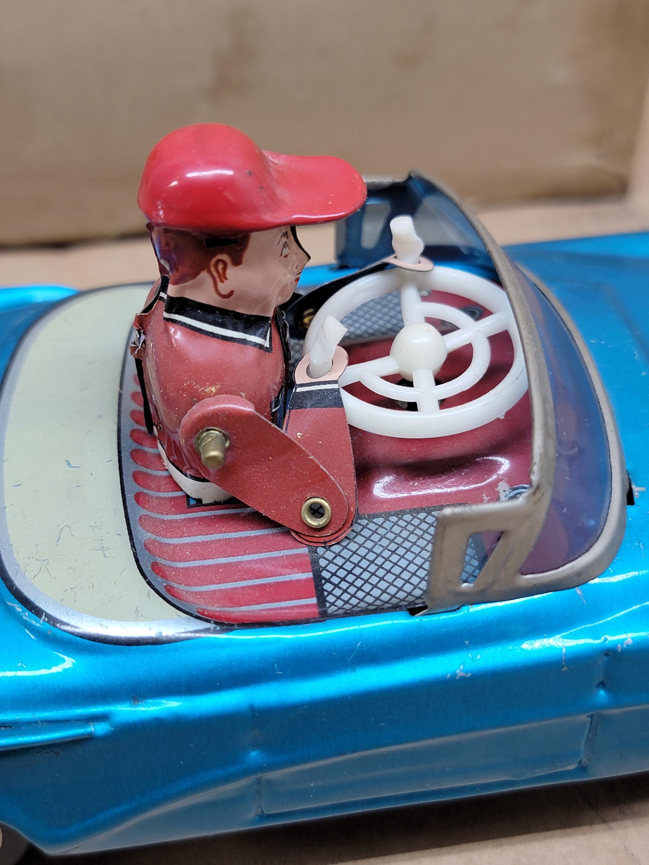 Vintage Friction Car "bump 'N Go" Tin Toy Car by Yoshiya (K.O.) of ...