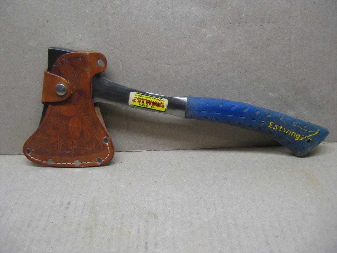 Vintage Estwing Campers Hatchet W/ Leather Head Cover Unbreakable ...