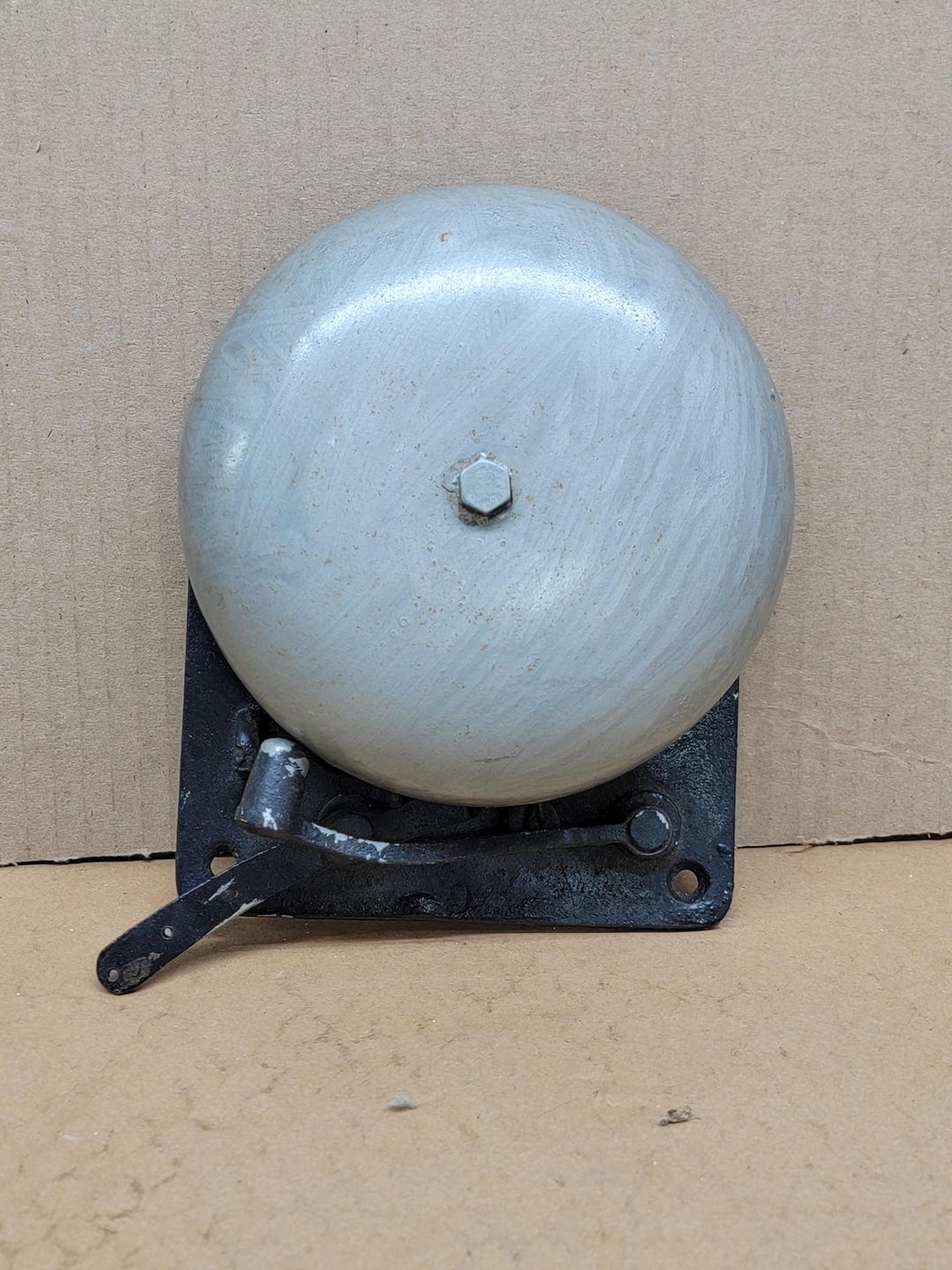 Vintage Manual Boxing Ring Bell 6 Diameter Ring Bell Mounted W/ Spring ...