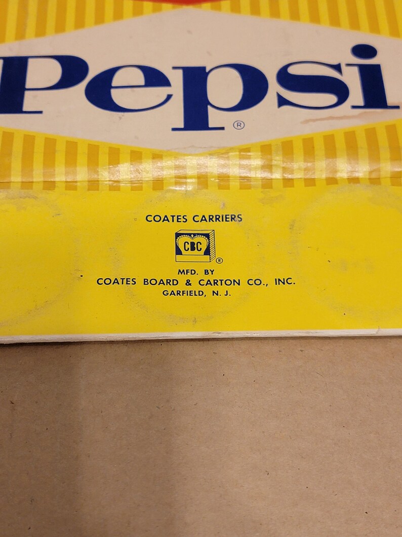 Vintage 1960's PEPSI COLA 12 Ounce Glass Container 6 Pack Holder - Etsy