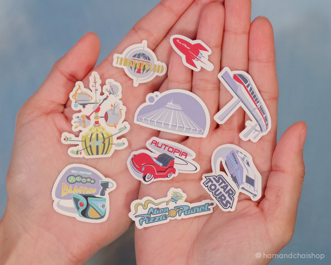 MINI Tomorrowland Sticker Pack (9pc) | Disneyland Inspired Disney Park ...