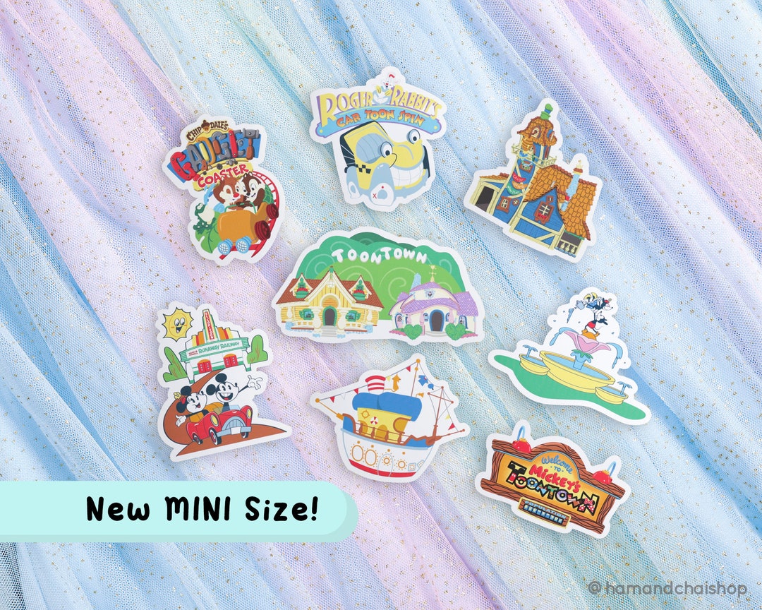 MINI Toontown Sticker Pack (8pc) | Disneyland Inspired Mickey Minnie ...
